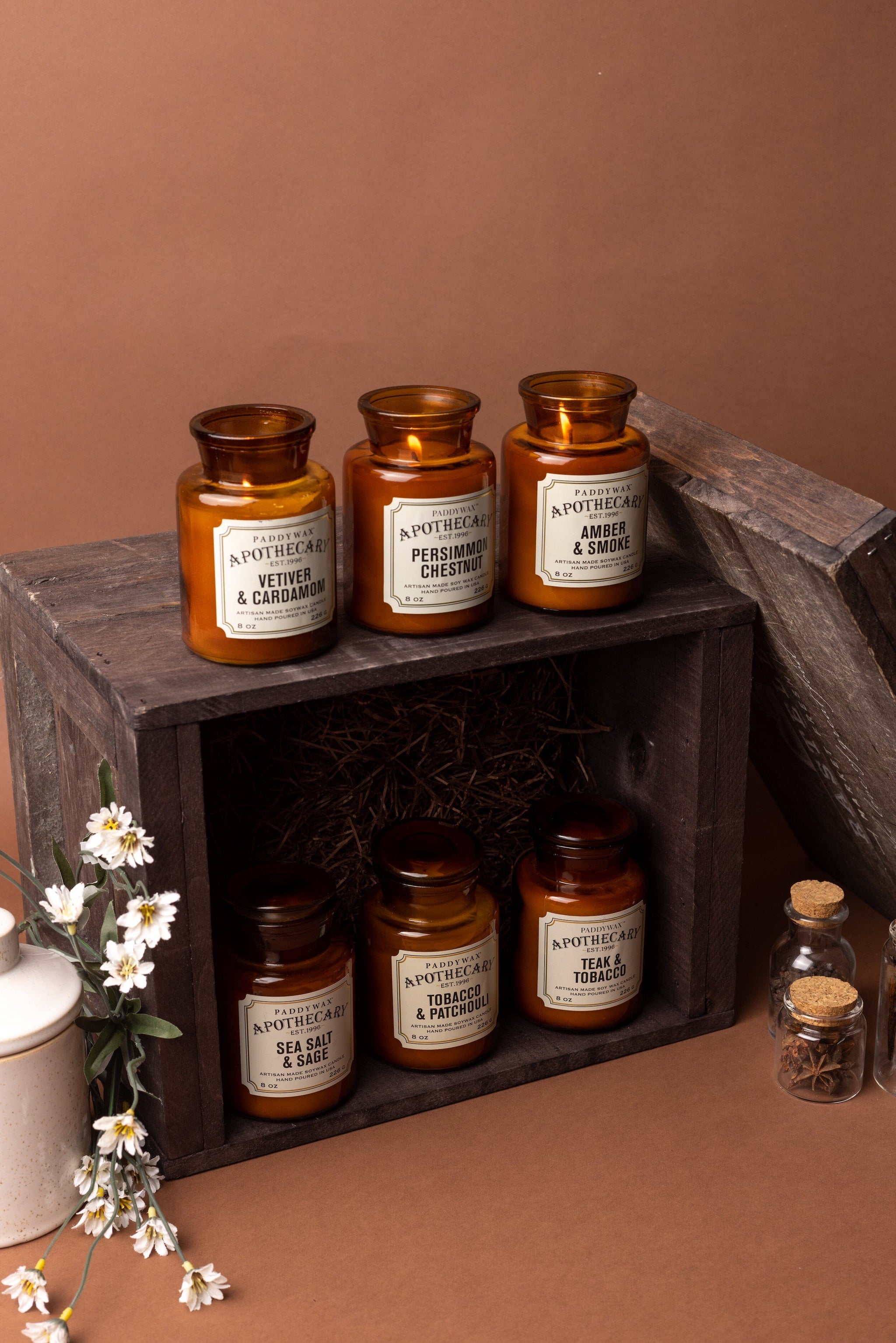 Apothecary 8 oz Candle - Amber + Smoke – Paddywax